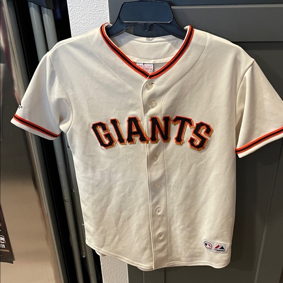 Majestic | Shirts & Tops | Majestic Giants Kids Jersey Cream And Orange ...
